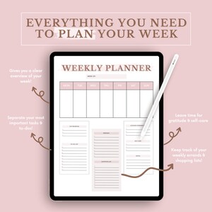 Digital Weekly Planner (UNDATED) Goodnotes Planner, iPad Planner ...