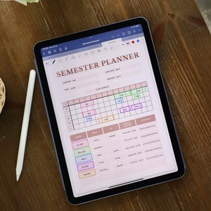DIGITAL SEMESTER PLANNER Student Planner, College Agenda, College ...