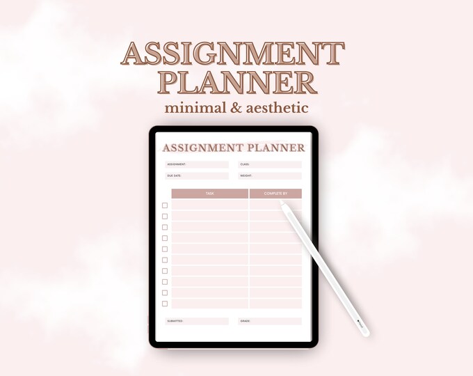 DIGITAL SEMESTER PLANNER | Student Planner, College Agenda, College ...