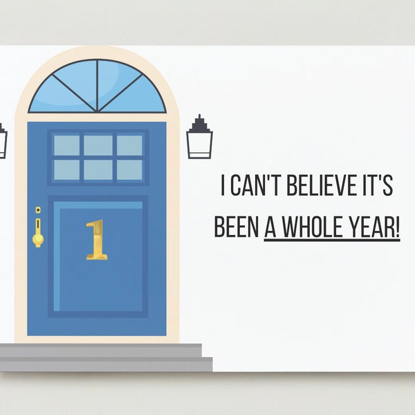 One Year House Anniversary Card - Etsy