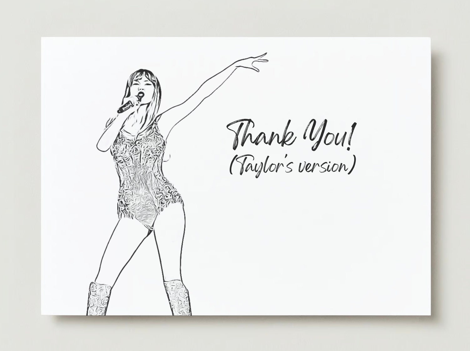 Swiftie Card Thank You taylor's Version - Etsy