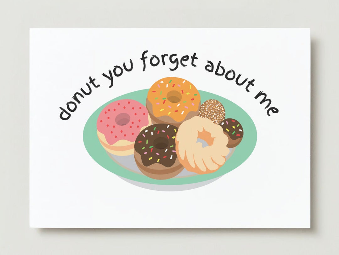 Goodbye Card, Donut You Forget About Me - Etsy
