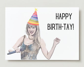 Funny Swifty Birthday Card for Her, Music Bday Card for Friend, Sister ...