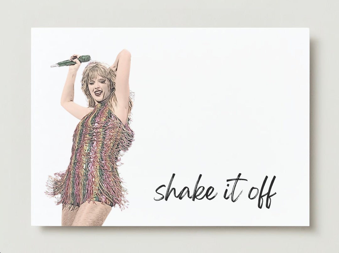Taylor Sympathy Card Shake It off color - Etsy