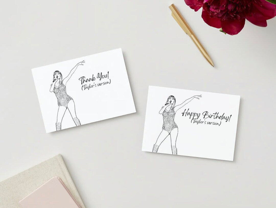 12 PACK Swiftie Cards taylor's Version HBD, Congrats, Thank You - Etsy