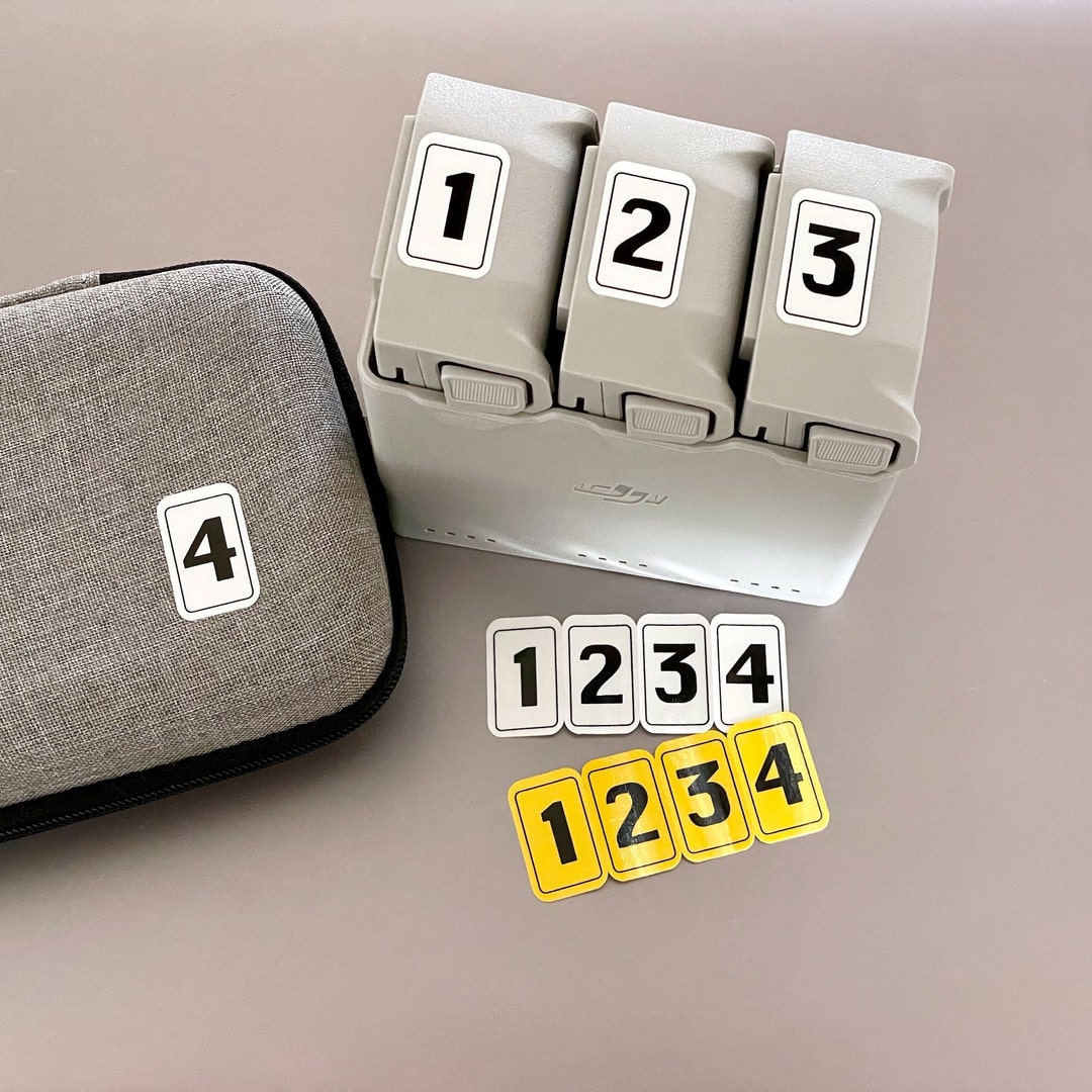 Battery Labels - Numbered Stickers - Etsy