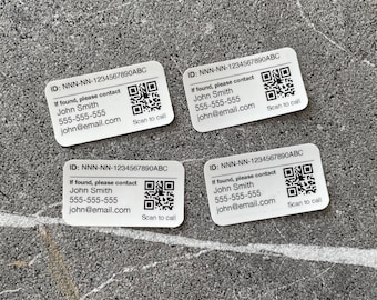 Lost-and-found QR Code Stickers Custom With Your Contact Details ...