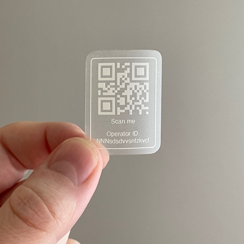 Clear Drone ID Sticker Set of 4x Labels Custom Weather-resistant FAA ...