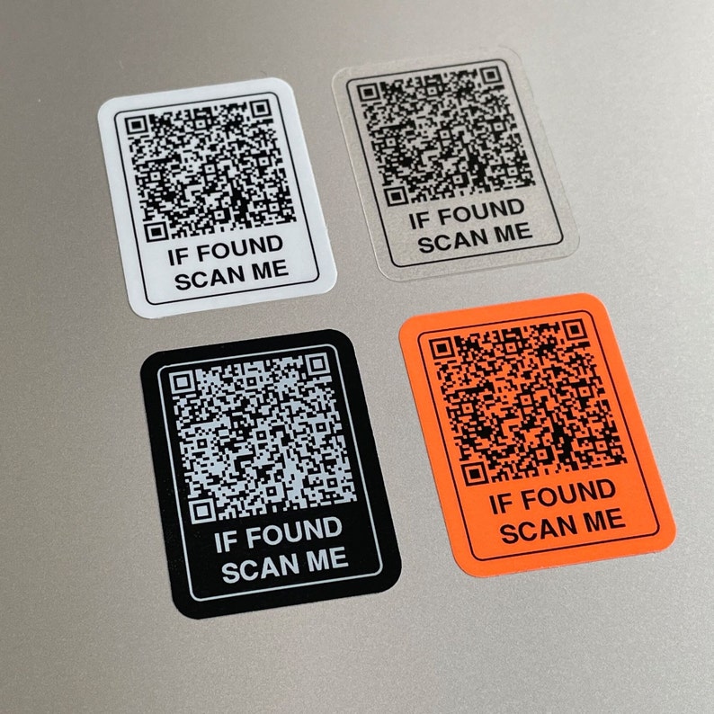 Lost-and-found QR Code Stickers | Custom With Your Contact Details ...
