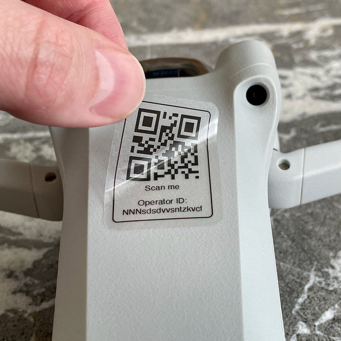 Clear Drone ID Sticker Set of 4x Labels Custom Weather-resistant FAA ...