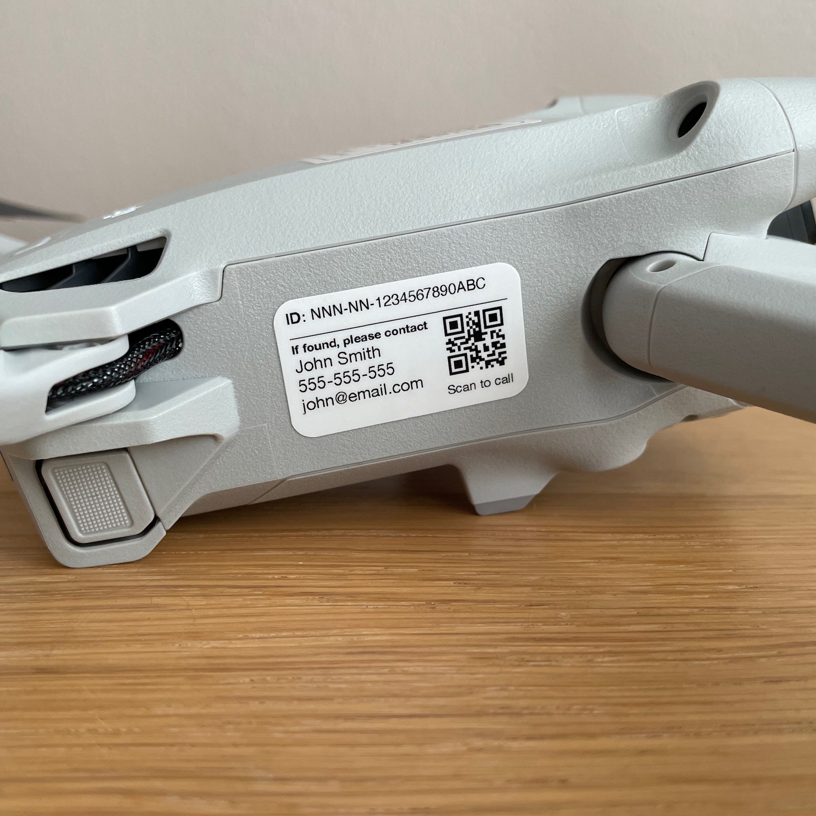 4x Custom Drone ID Decals - Weather-resistant FAA/CAA Registration ...