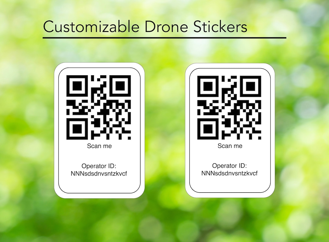 Custom Drone Operator ID Stickers/labels Weather-resistant - Etsy