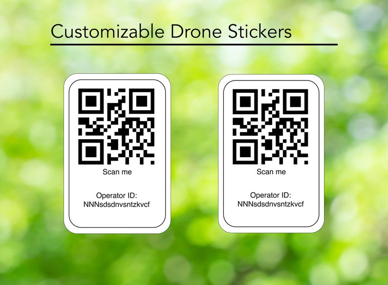 Custom Drone Operator ID Stickers/labels - Weather-resistant FAA/CAA ...