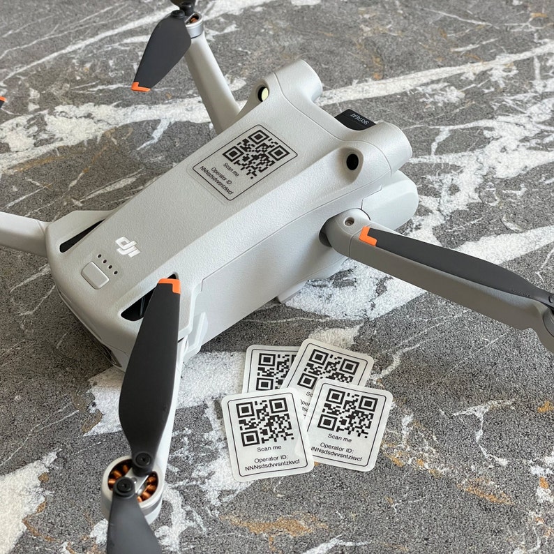 Clear Drone ID Sticker Set of 4x Labels | Custom Weather-resistant FAA ...