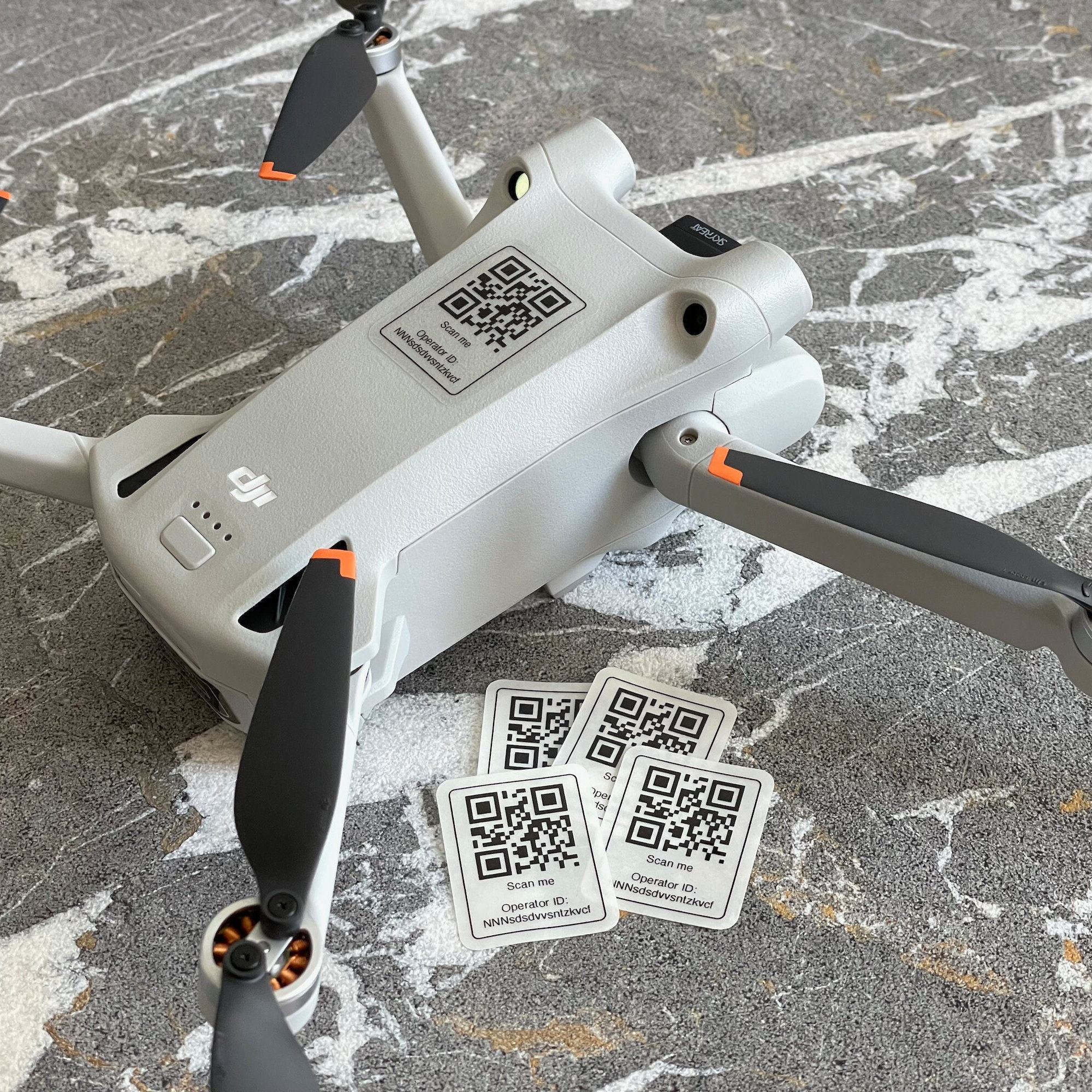 Clear Drone ID Sticker Set of 4x Labels | Custom Weather-resistant FAA ...