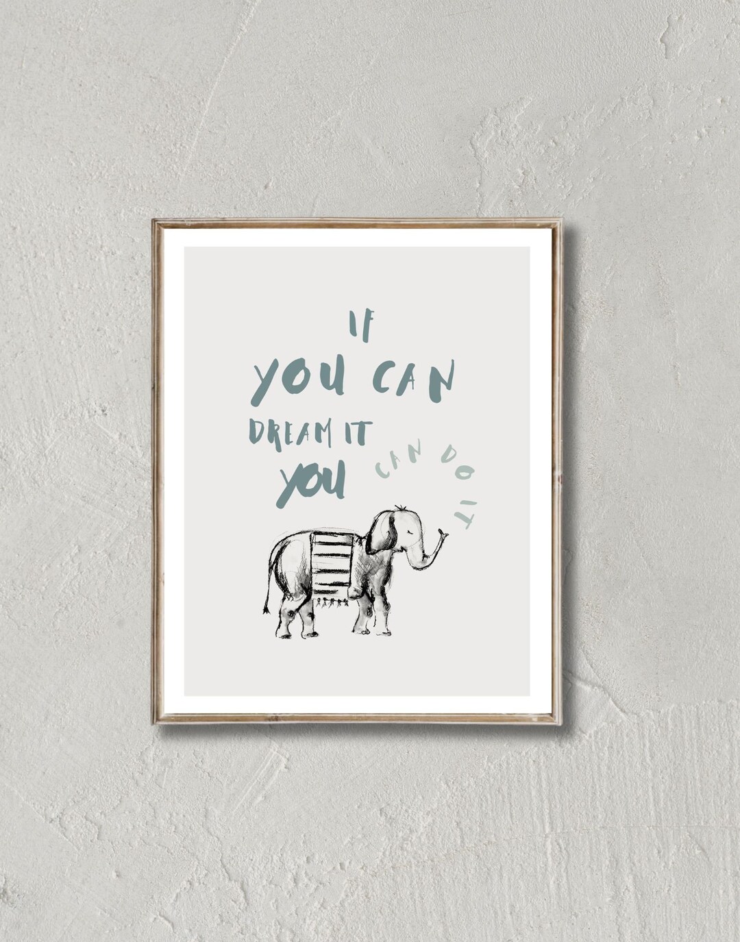 PRINTABLE Elephant Quote Art | Minimalist Kids Room Art Decor | Animal ...