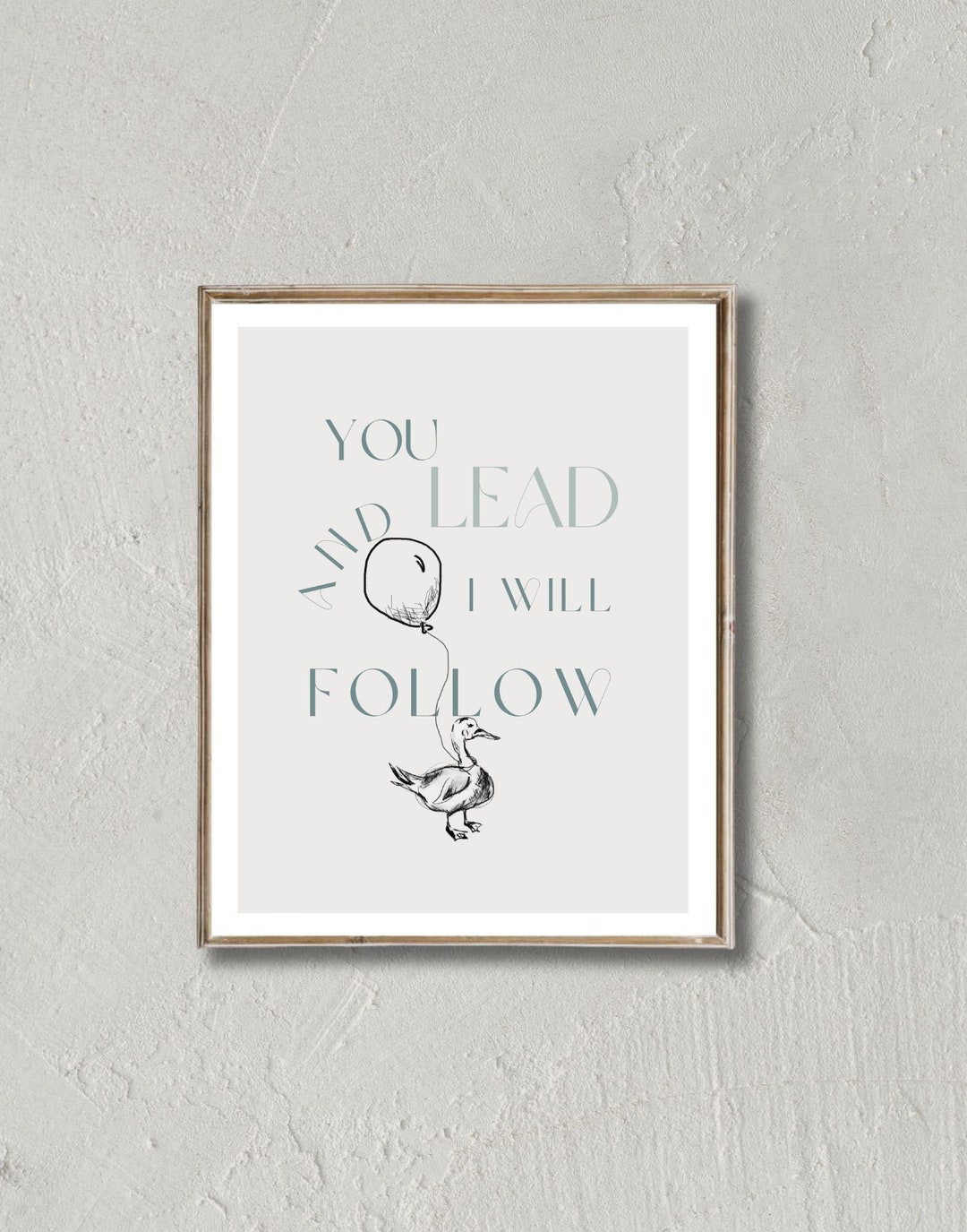 PRINTABLE Duck Quote Art | Minimalist Kids Room Art Decor | Animal Wall ...