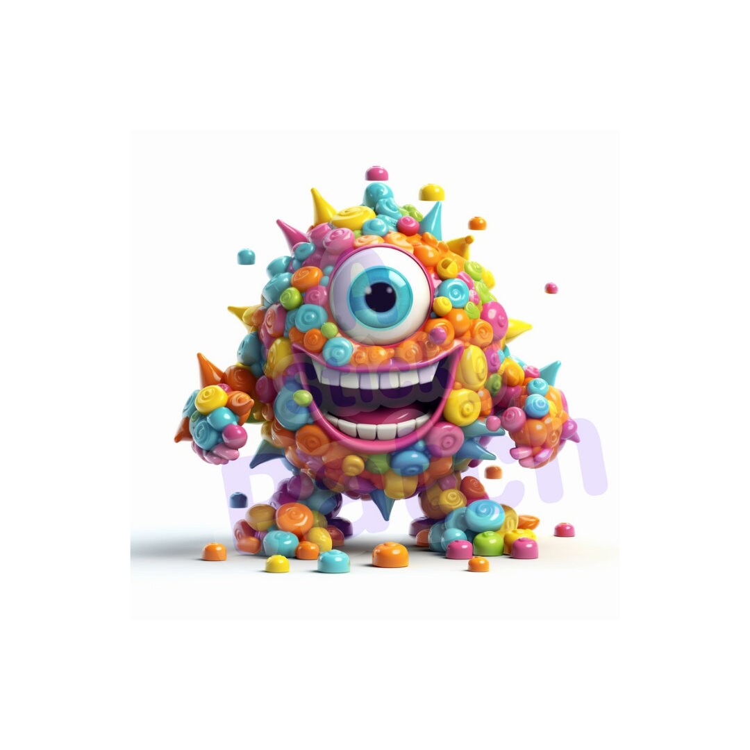 Candy Monster Clip Art - Etsy