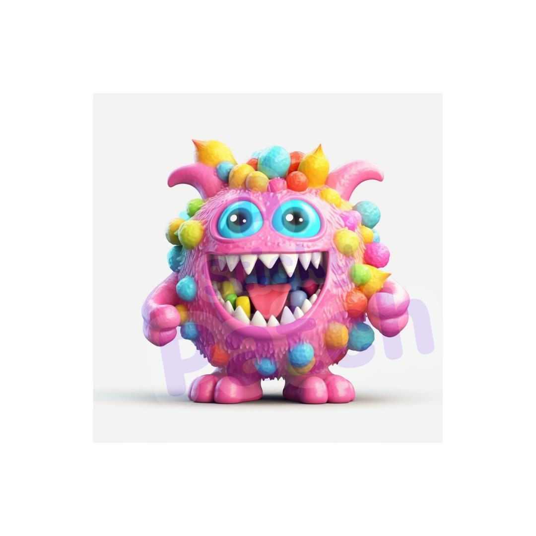 Candy Monster Clip Art - Etsy