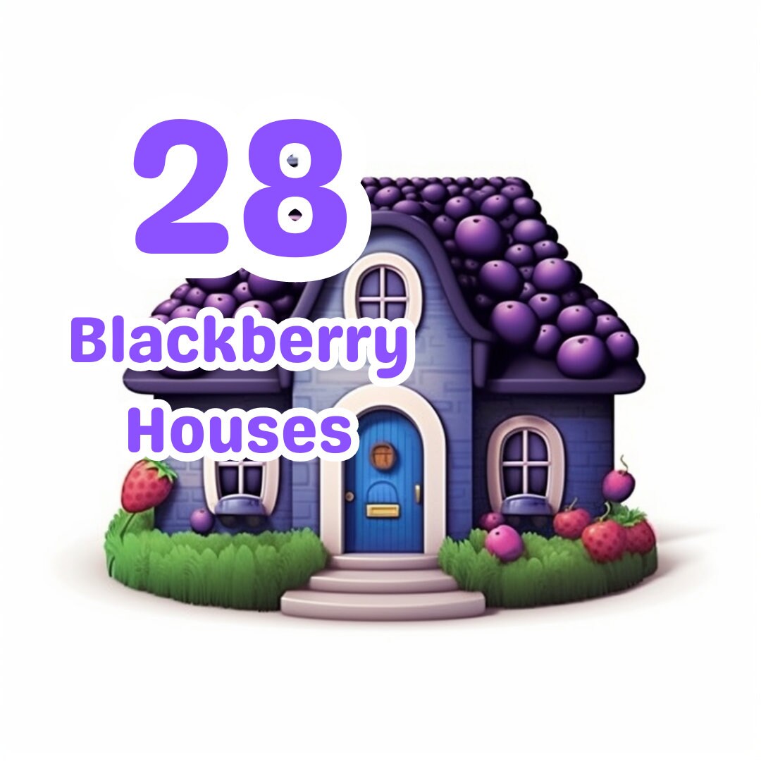 Blackberry Houses Clip Art - Etsy