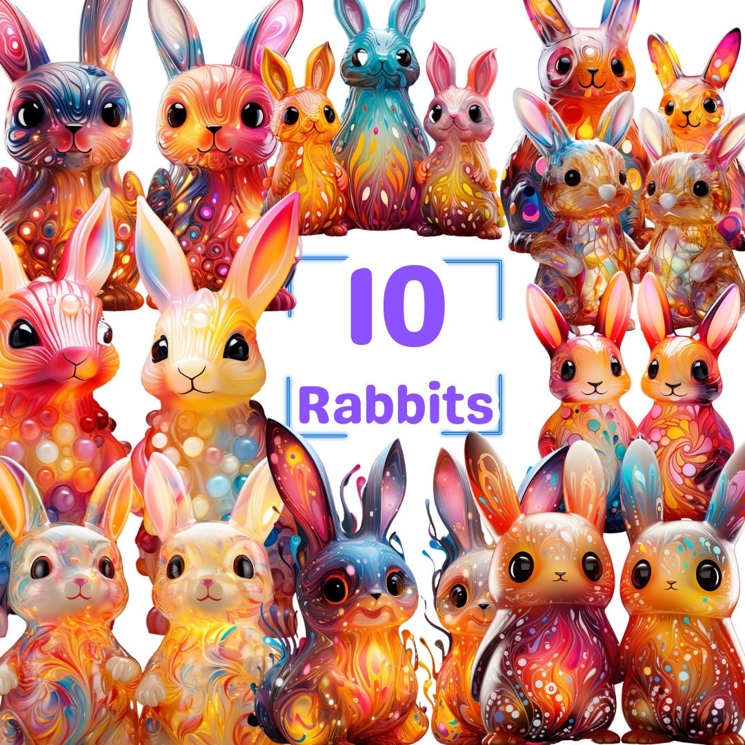 Rabbit Clipart - Etsy