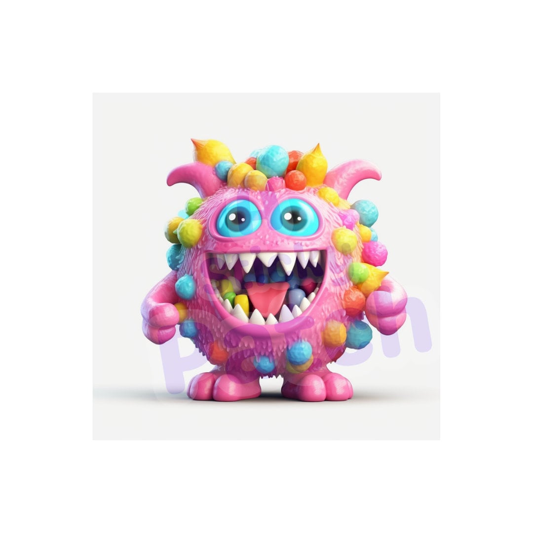 Candy Monster Clip Art - Etsy