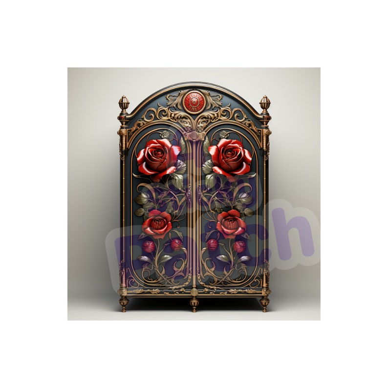 Red Rose Cabinets Digital Download for Commercial Use on Clip - Etsy