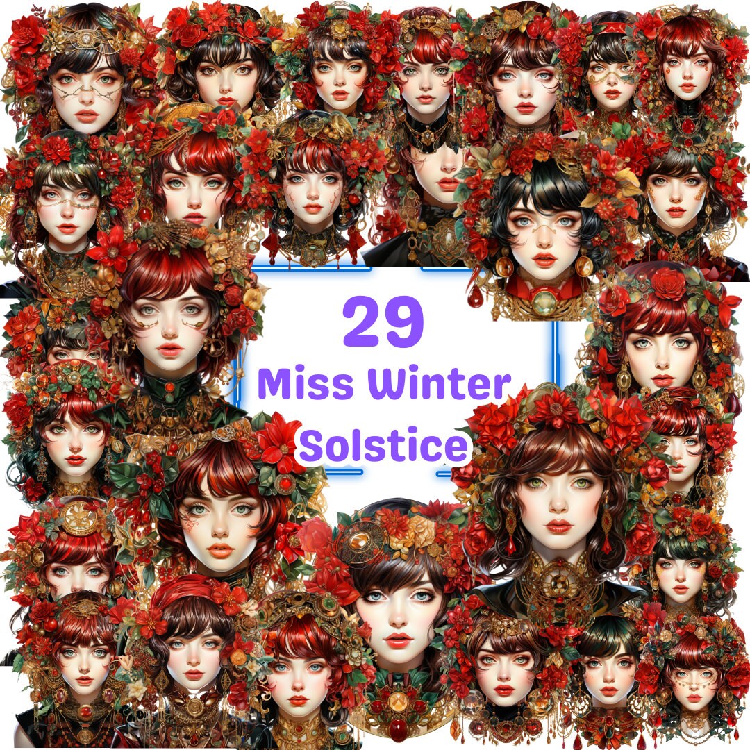 29 Miss Winter Solstice Digital Download Commercial Use 300 - Etsy