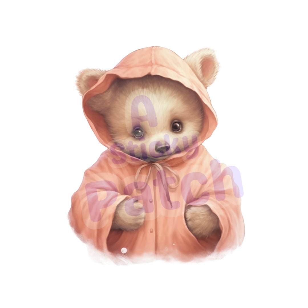 Peach Bears Teddy Bear Clipart, Digital Download, PNG, Background ...