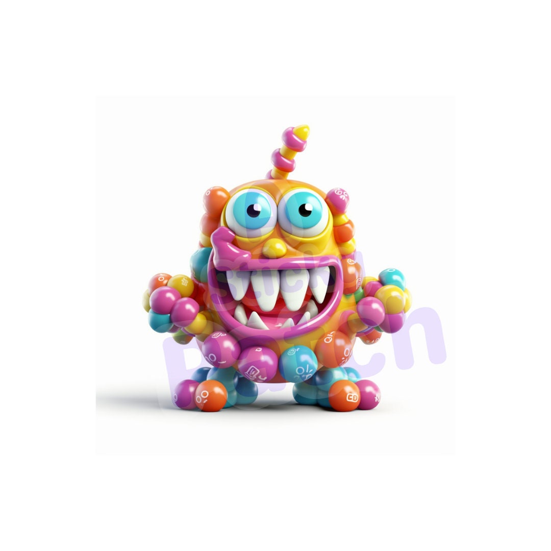 Candy Monster Clip Art - Etsy
