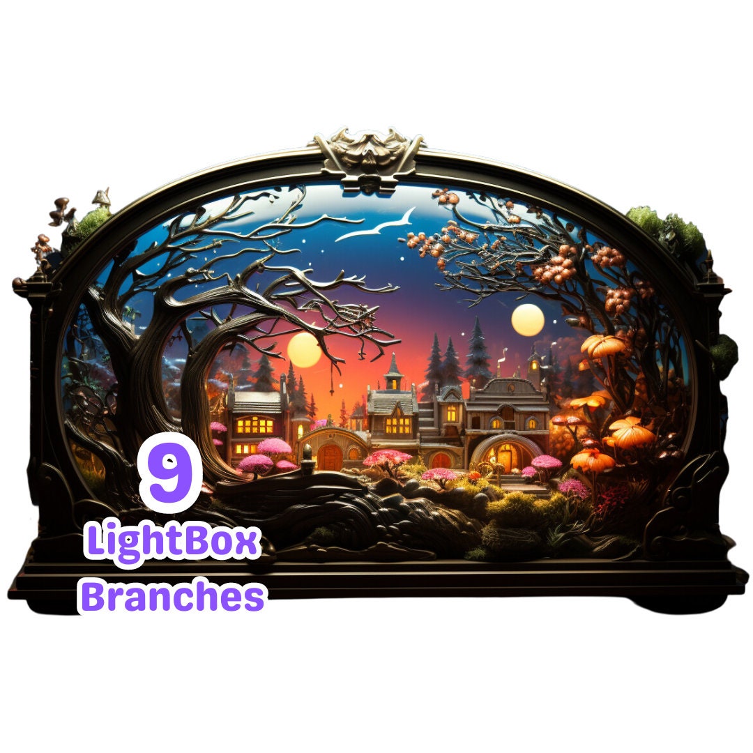Lightbox Branches Clipart - Etsy