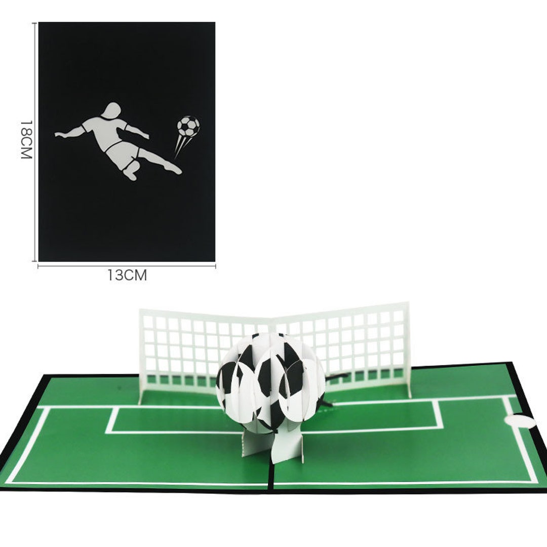 3D Soccer Card for Birthday Card for Mothers Day Card for Valentines ...