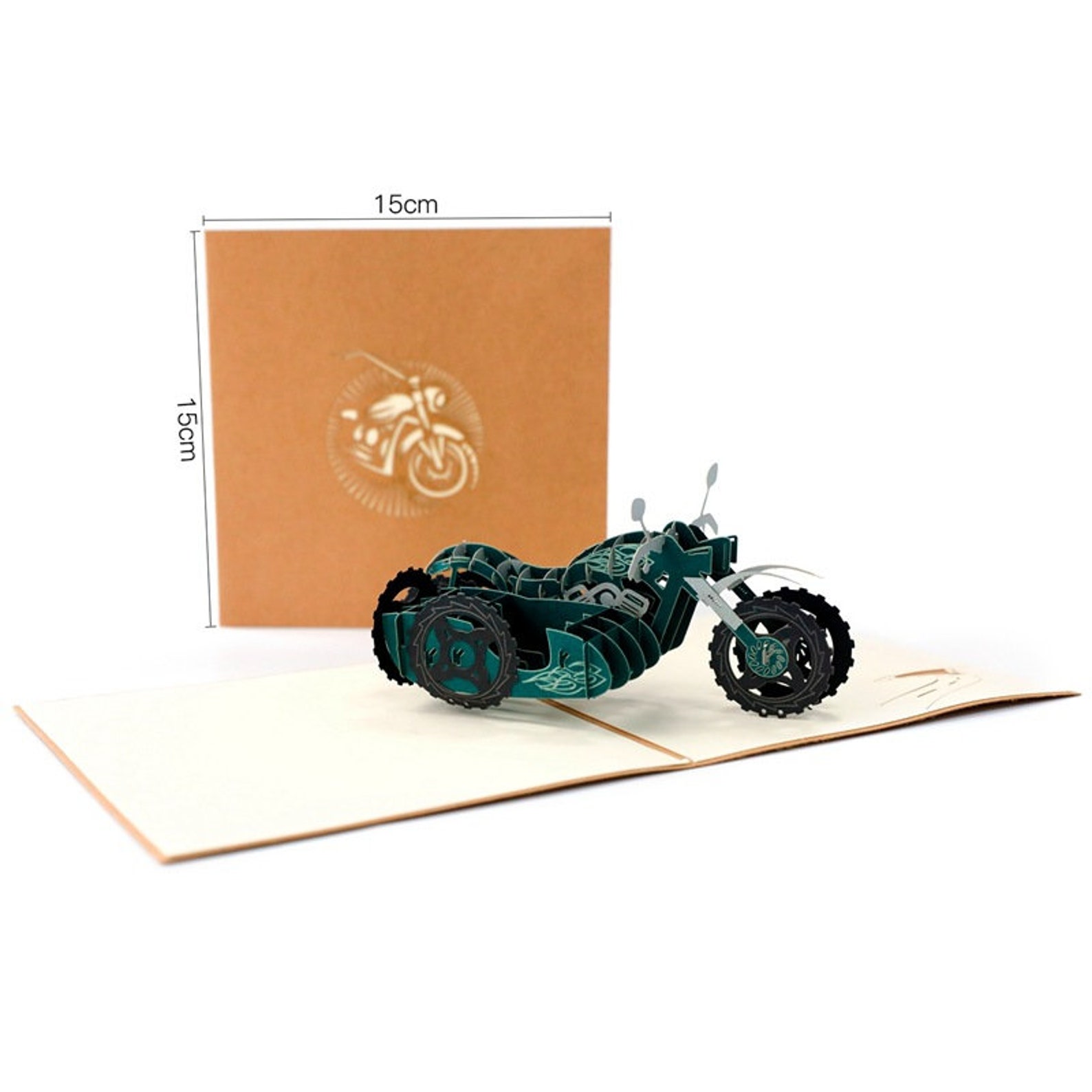 3D Motorcycle Card for Birthday Card for Valentines Day Card for ...
