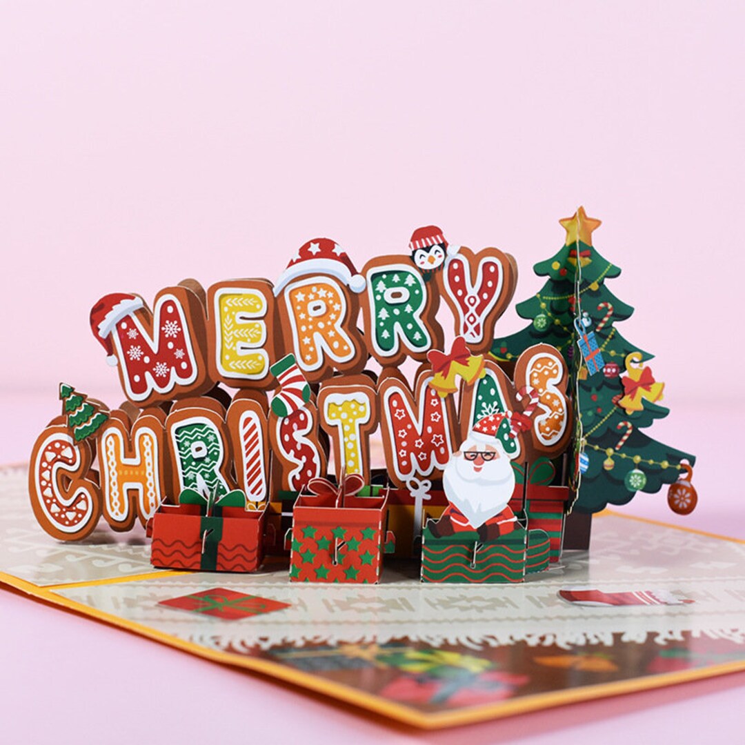 3D Christmas Card 3D Christmas Pop up Card 3D Card for Christmas 3D ...