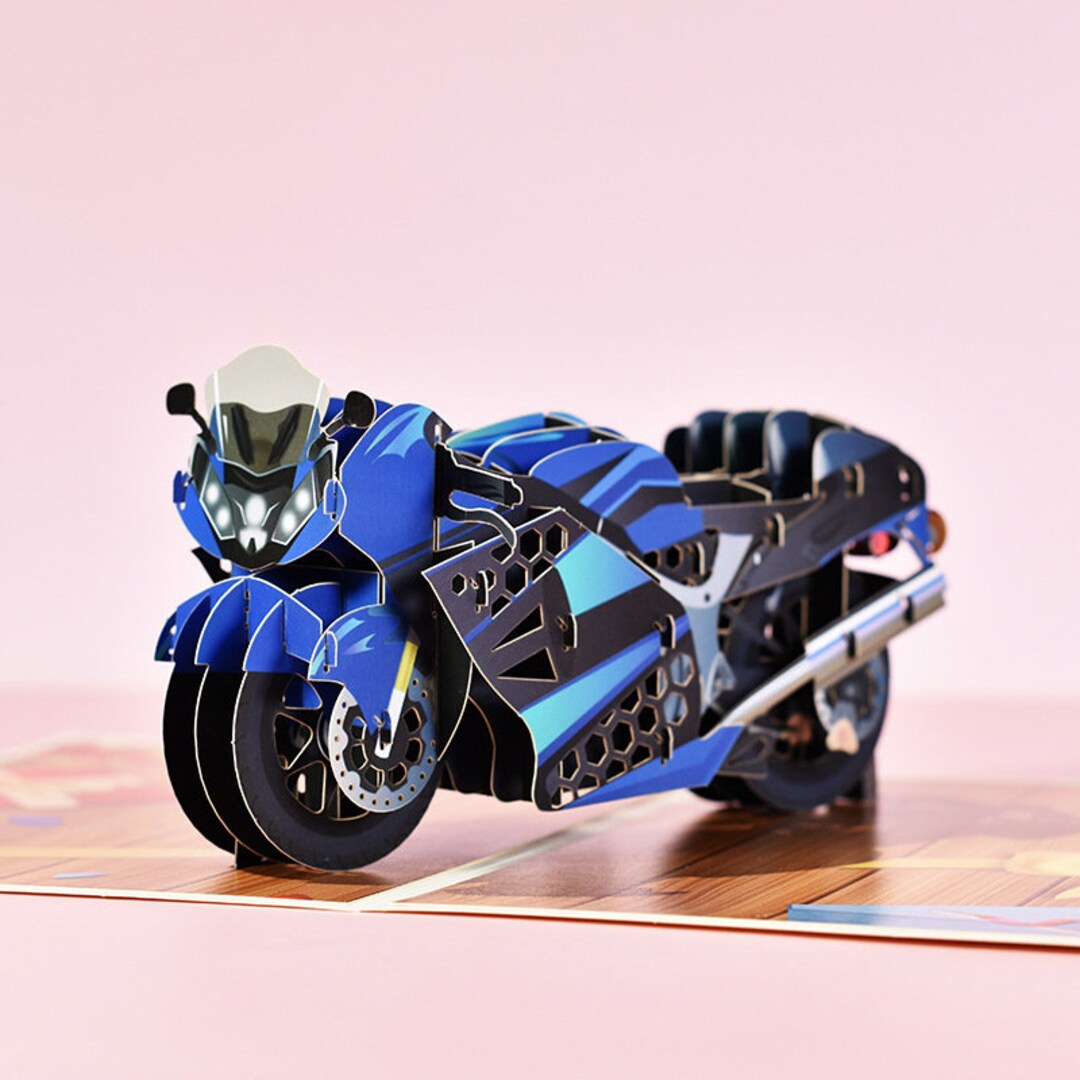3D Motorcycle Card for Birthday Card for Mother Day Card for Valentines ...