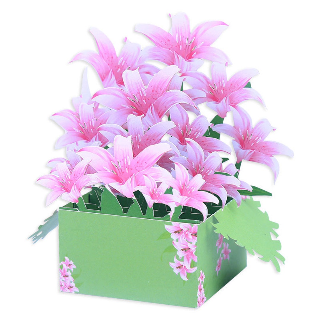 3D Lily Card for Birthday Card for Mothers Day Card for Valentines Day ...