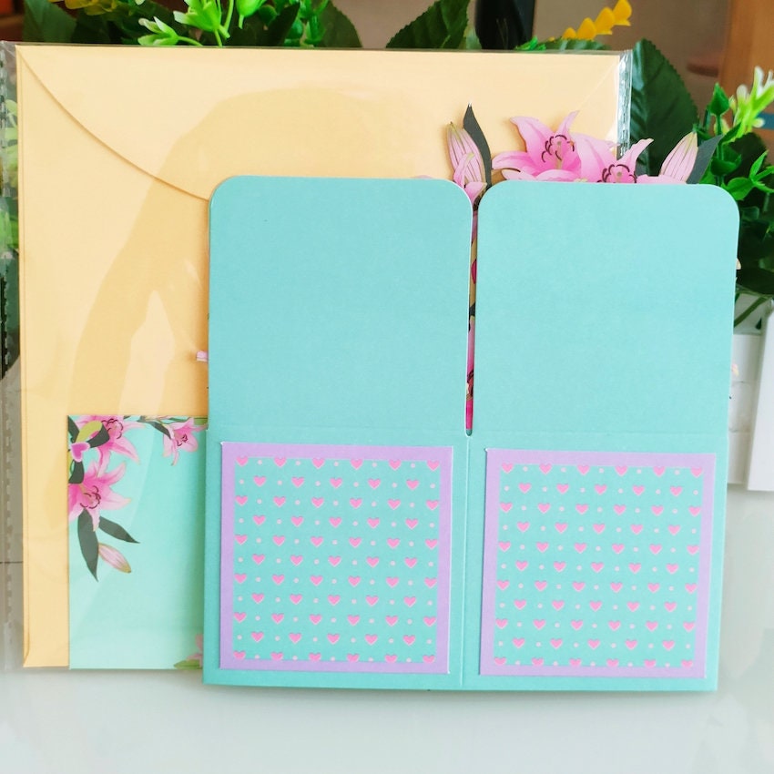 3D Lily Card for Birthday Card for Mothers Day Card for Valentines Day ...