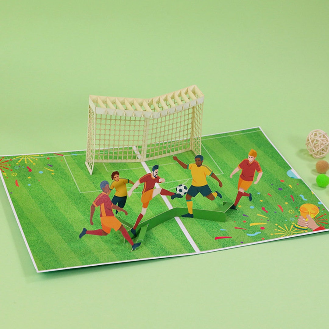 3D Soccer Card for Birthday Card for Mothers Day Card for Valentines ...