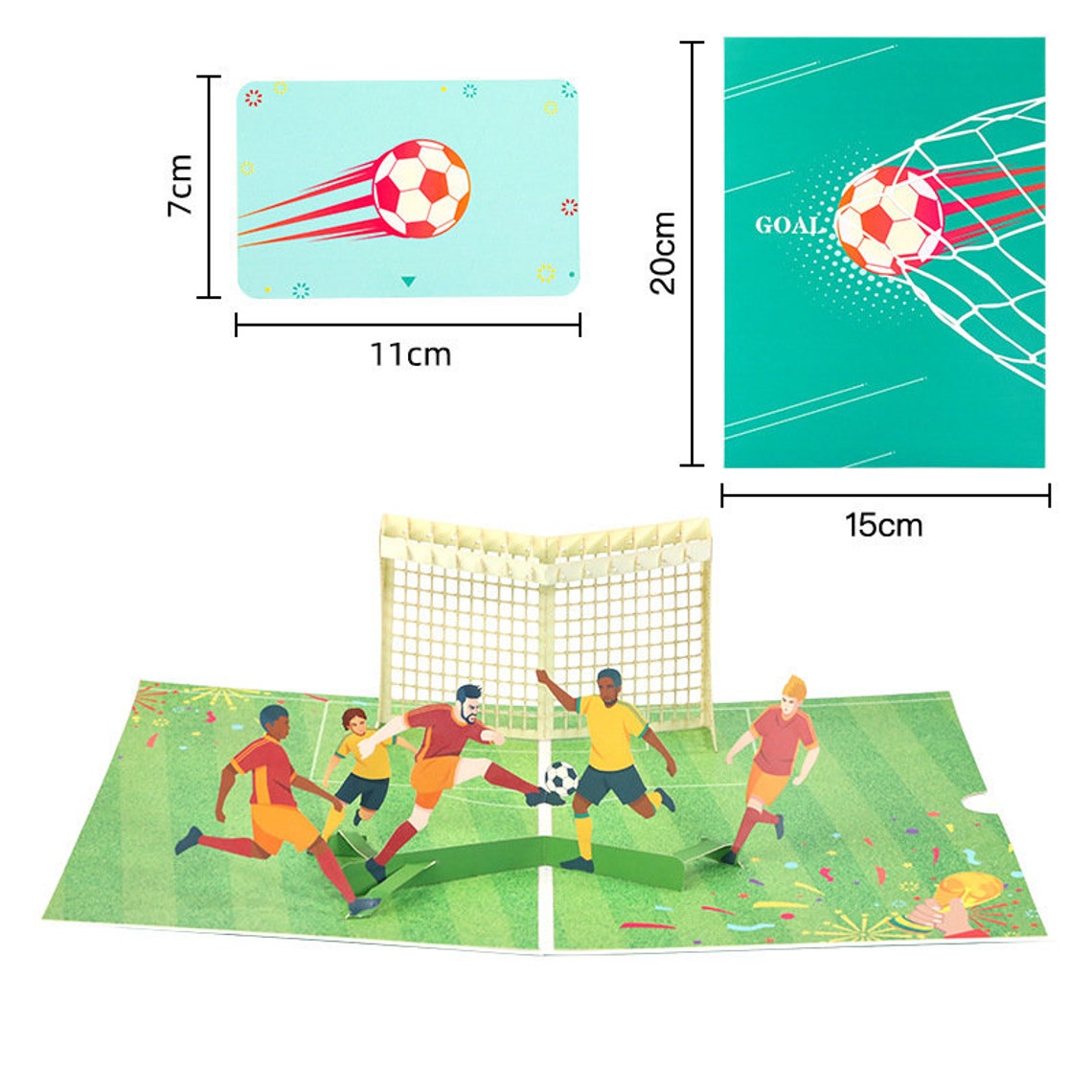 3D Soccer Card for Birthday Card for Mothers Day Card for Valentines ...