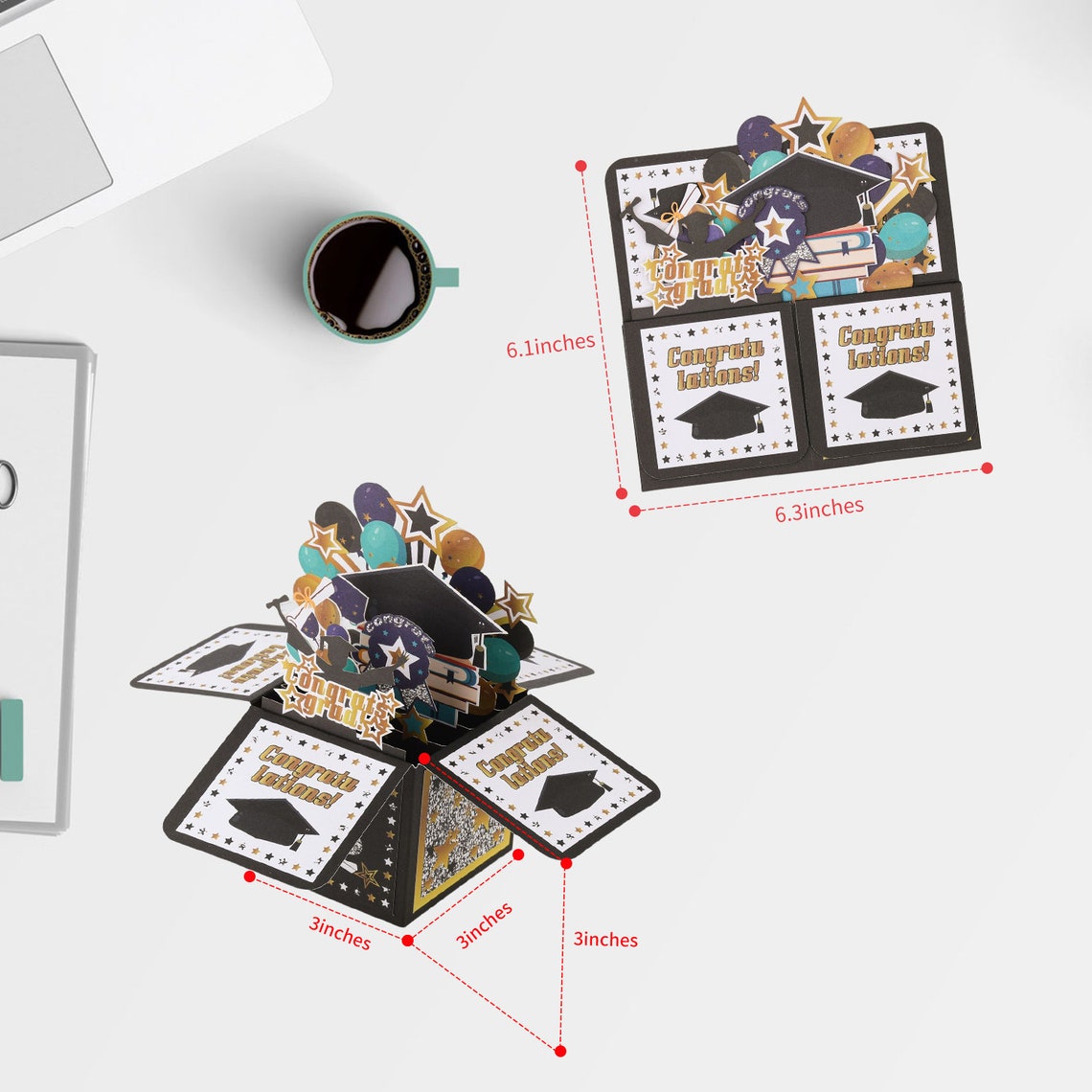 3D Graduation Card for Graduation Card for Him Graduation Card for Her ...