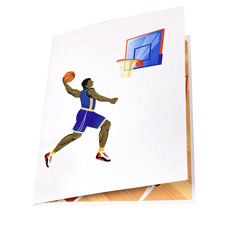 3D Basketball Card for Birthday Card for Valentines Day Card for ...