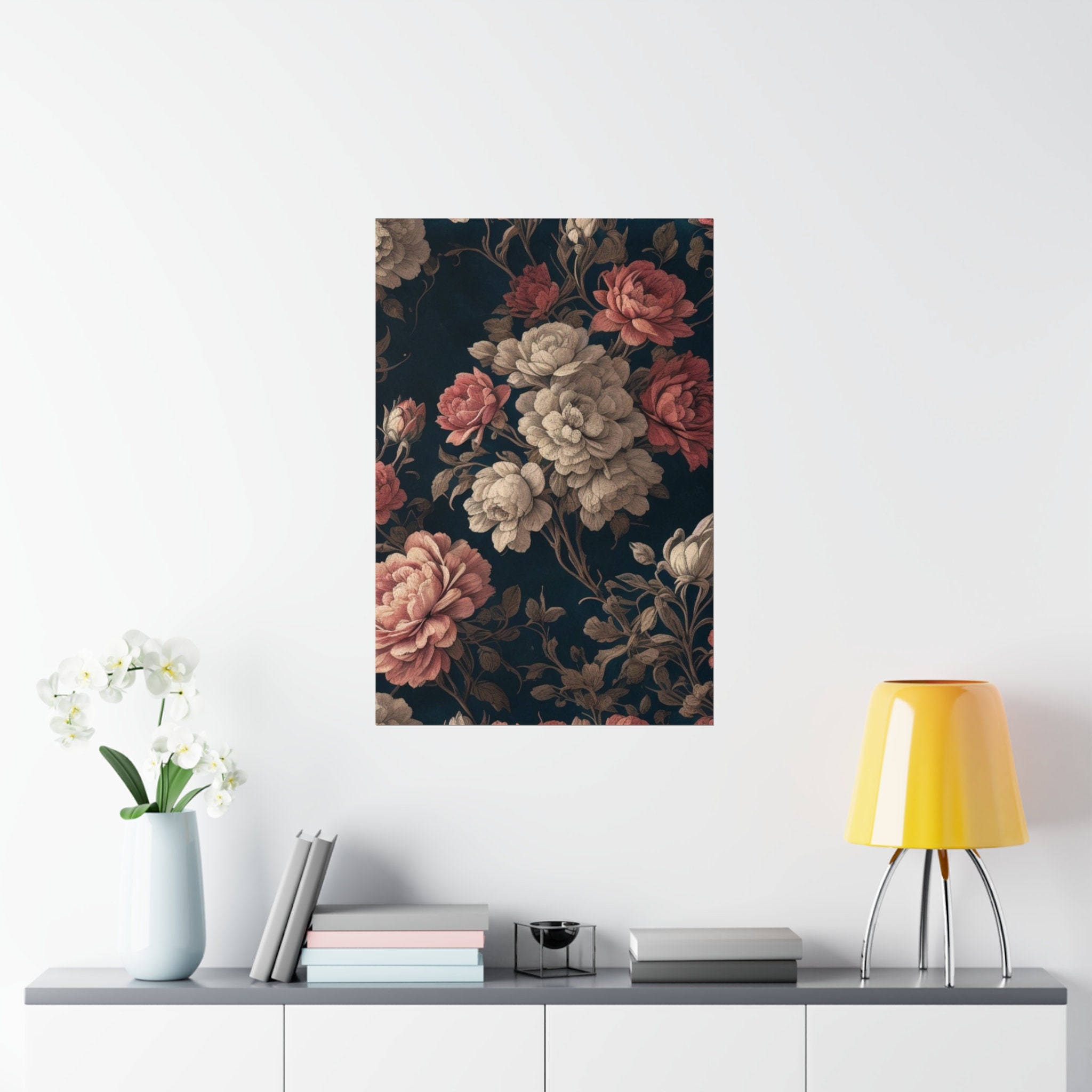 Vintage Flower Art Flower Wall Art Matte Flower Poster Luxury - Etsy
