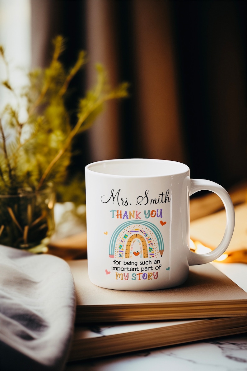 Personalised Thank You Mug, Teacher Gift Ideas , Personalised Mug ...