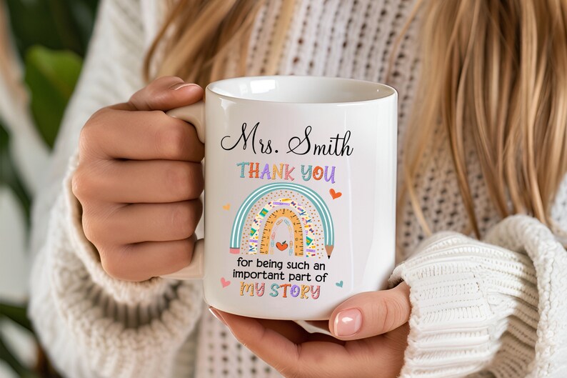 Personalised Thank You Mug, Teacher Gift Ideas , Personalised Mug ...