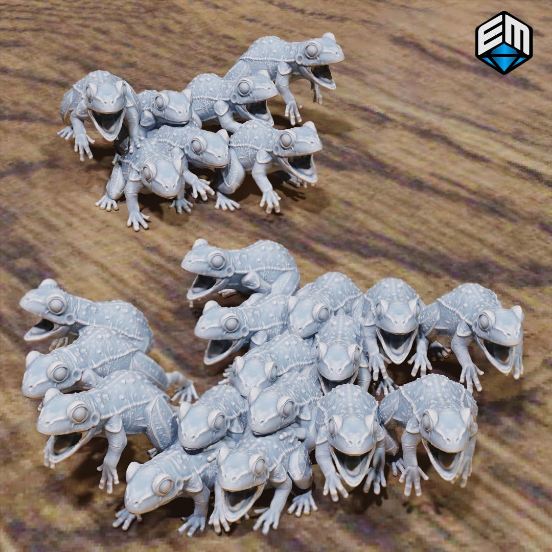 Frog Swarm | Medium | Small | Tabletop Miniatures | Dungeons and ...