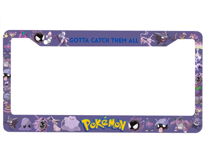 Pokémon License Plate Frames - Etsy