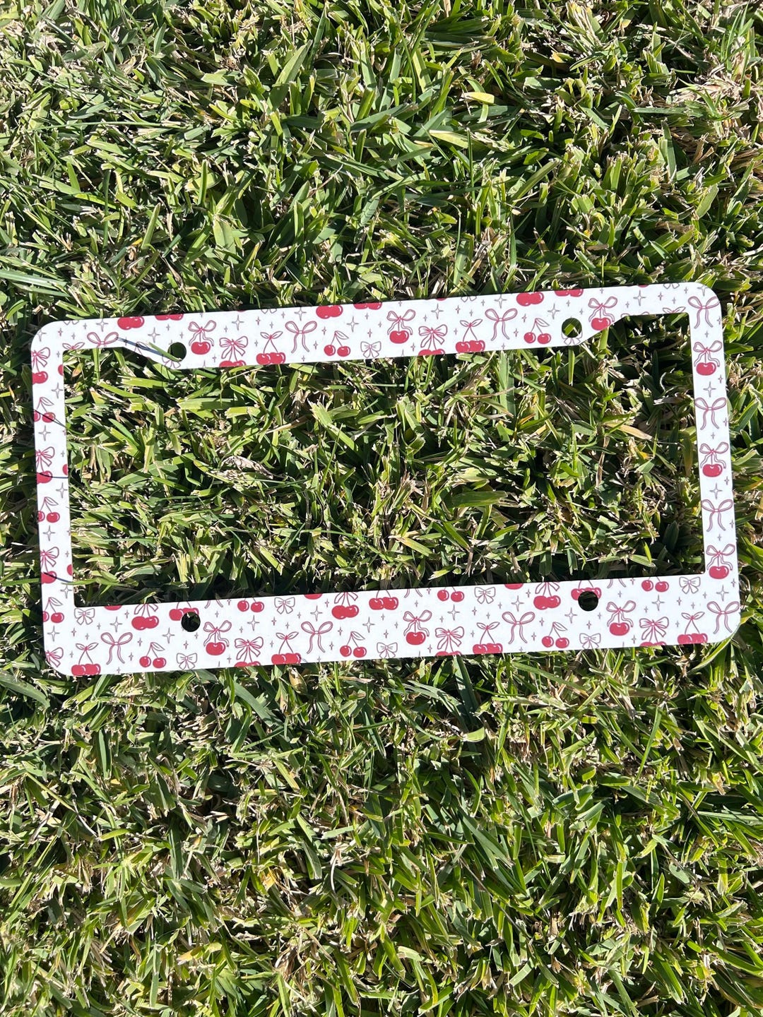 Cherry Bow License Plate Frame - Car Accessories - Etsy