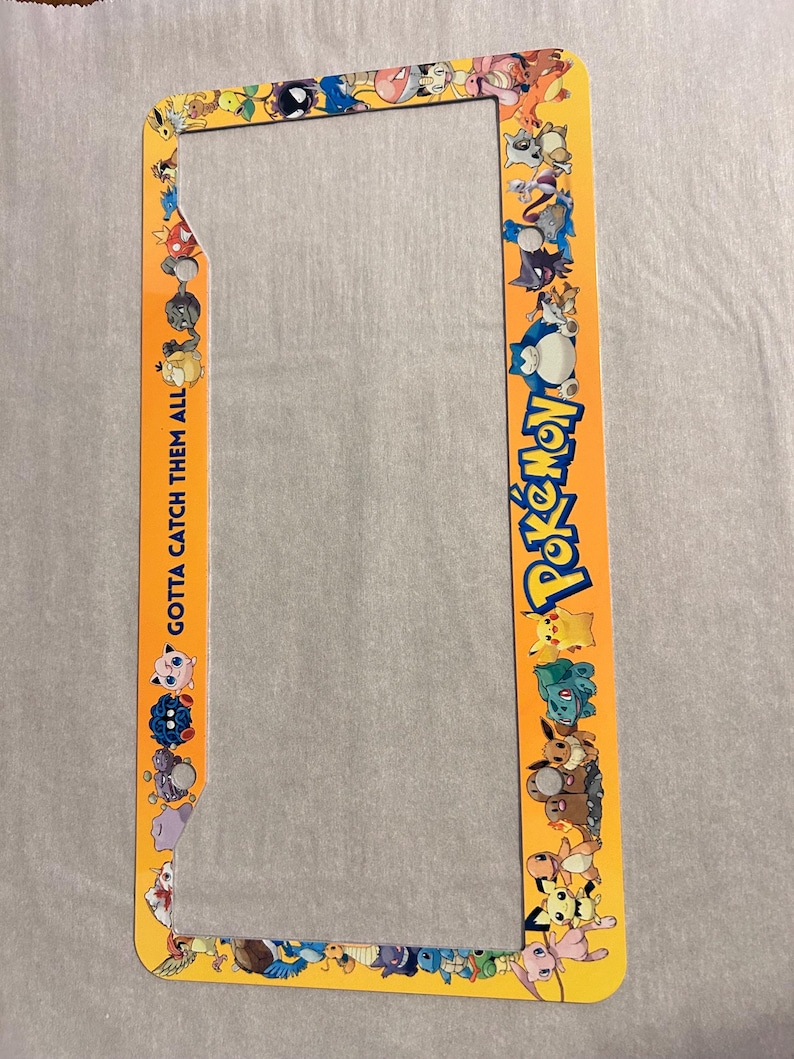 Pokémon License Plate Frames - Etsy
