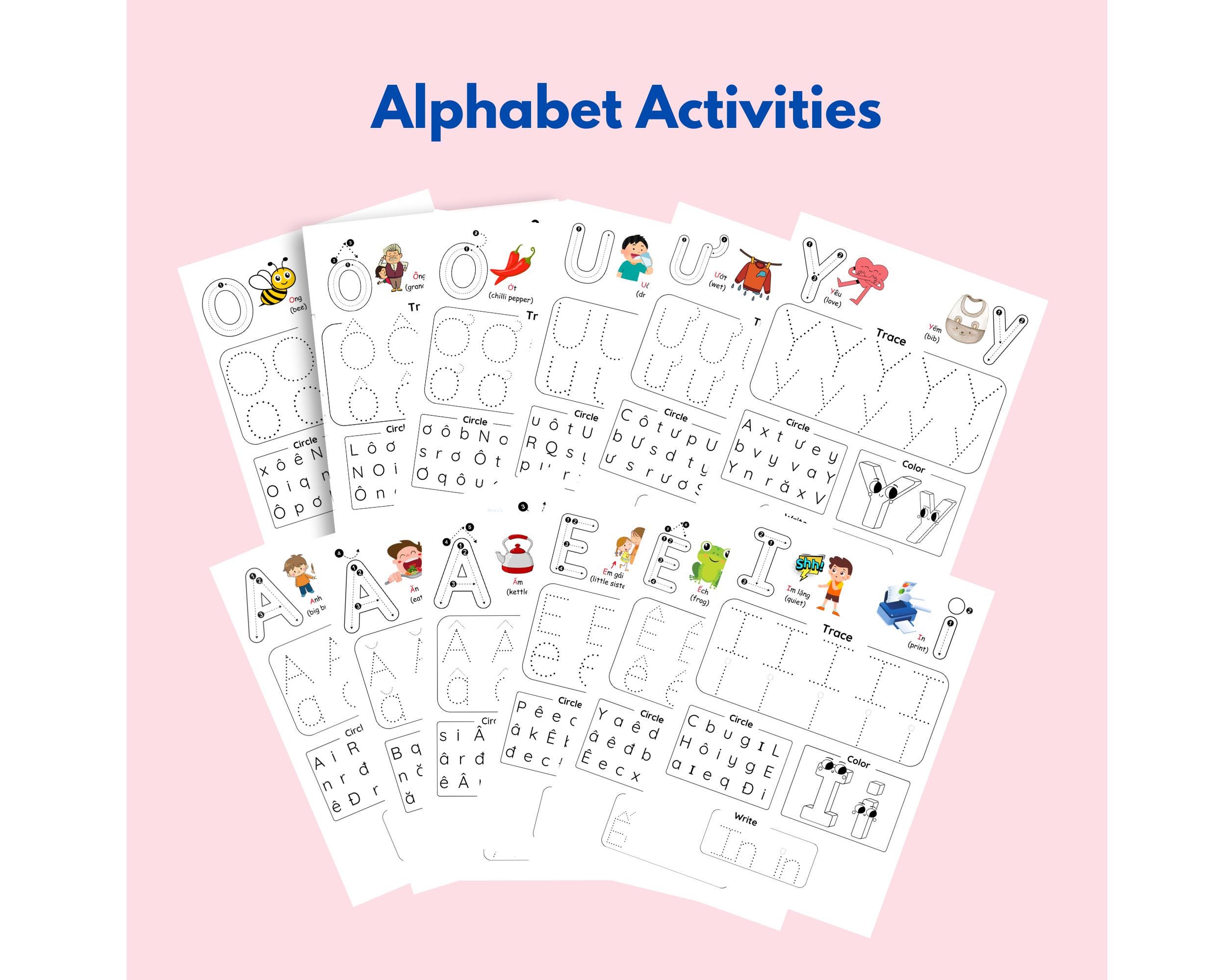 Vietnamese Alphabet Activity Pages - Etsy