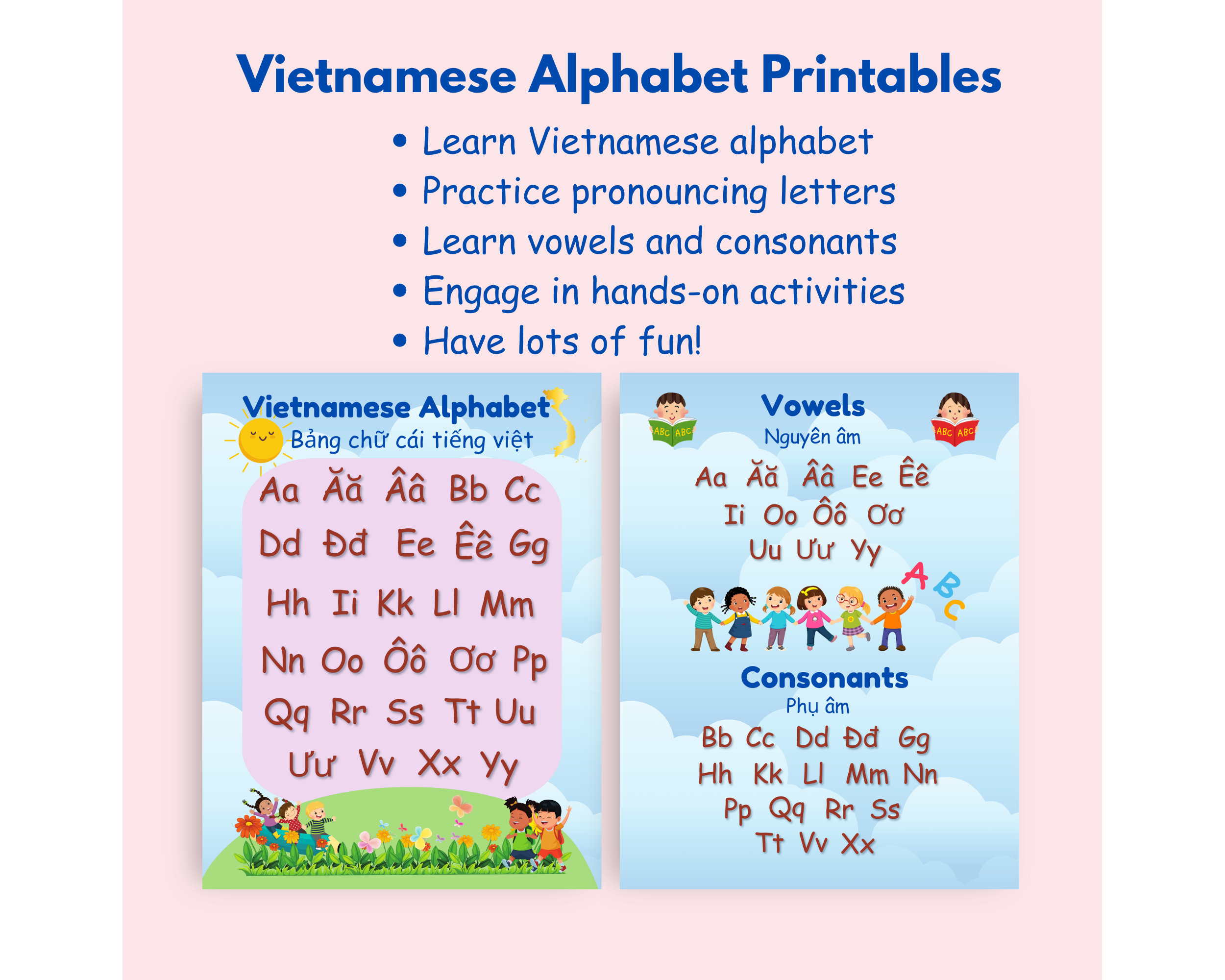 Vietnamese Alphabet - Consonants/vowels/pronunciation/learning ...